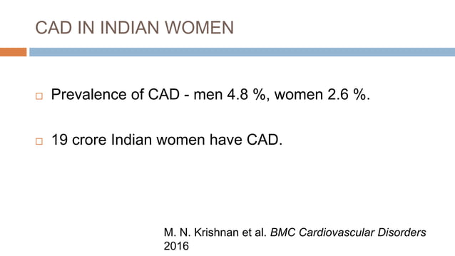 CORONARY ARTERY DISEASE(CAD) in WOMEN | PPTX | Heart and Cardiovascular ...
