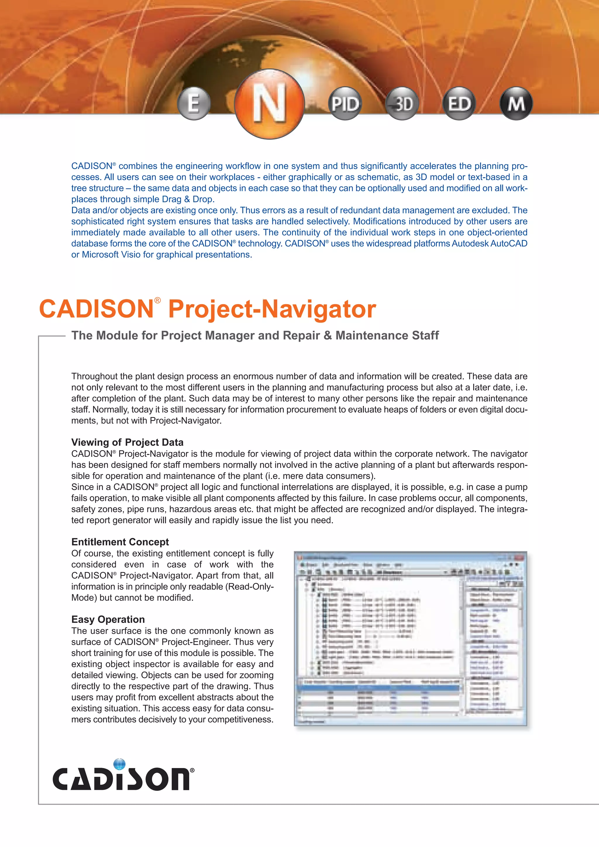 Cadison Project Navigator | PDF