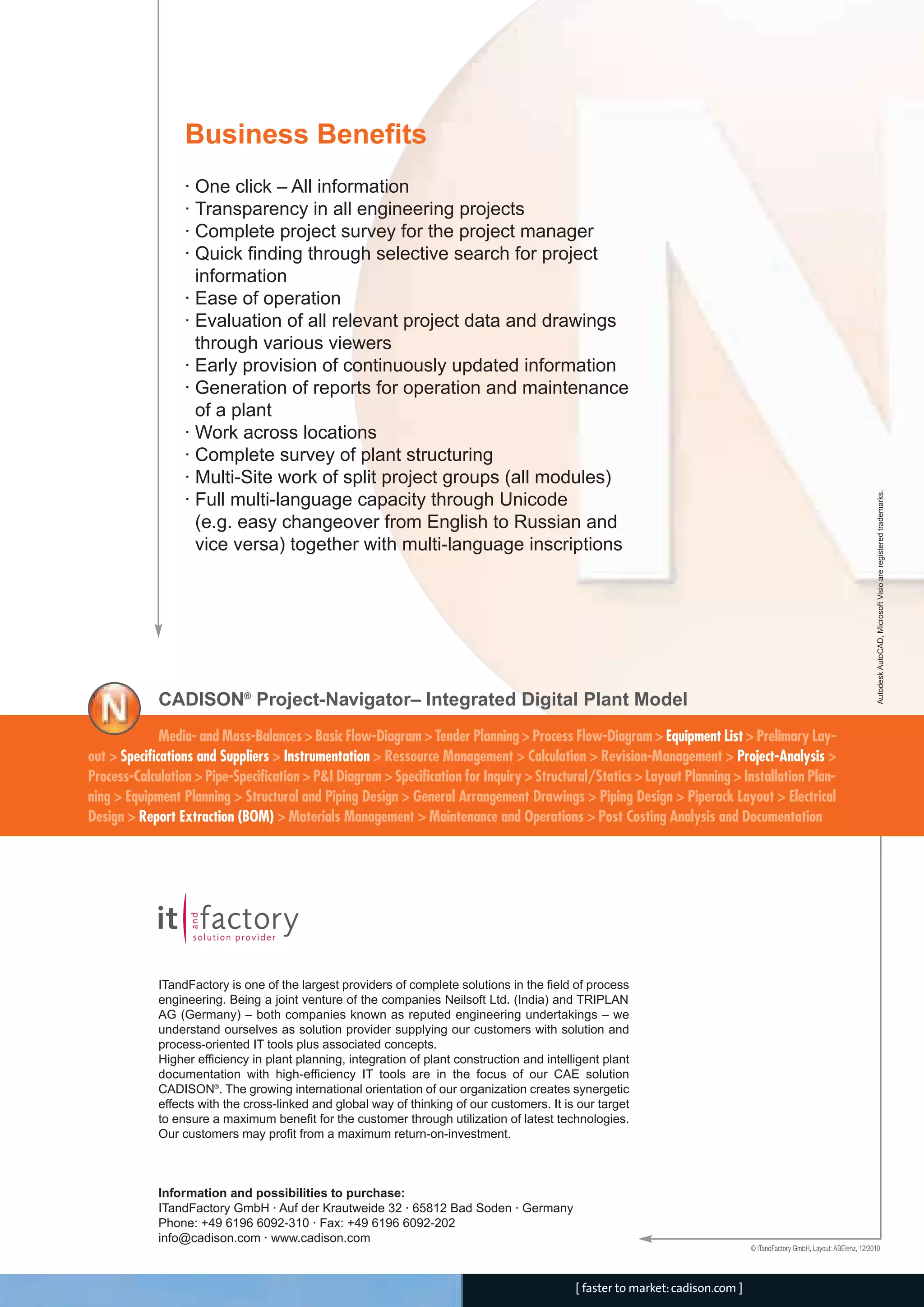 Cadison Project Navigator | PDF