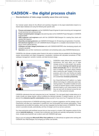 CADISON Brochure | PDF | 3-D Graphics | Computer Software and Applications