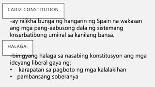 Cadiz constitution ng 1812 | PPTX
