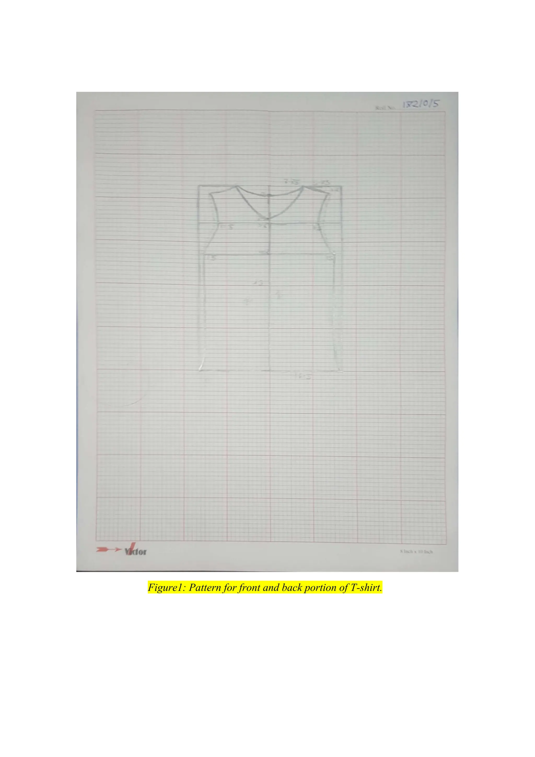Study on manual pattern making of a given T-shirt. | PDF