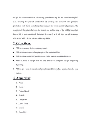 Study on manual pattern making of a given T-shirt. | PDF