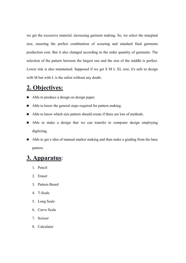 Study on manual pattern making of a given T-shirt. | PDF