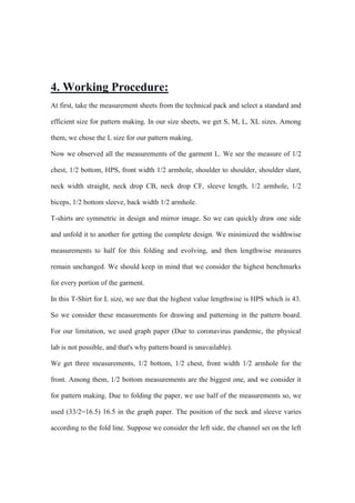 Study on manual pattern making of a given T-shirt. | PDF