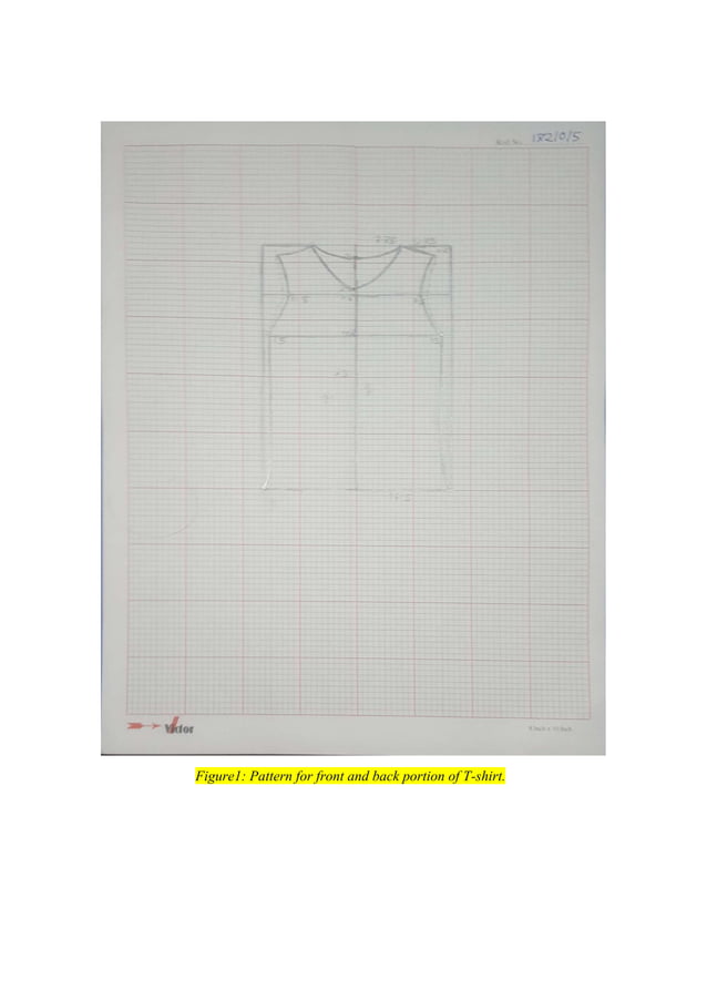 Study on manual pattern making of a given T-shirt. | PDF