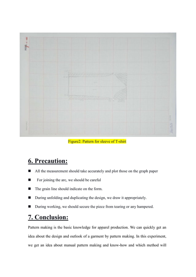 Study on manual pattern making of a given T-shirt. | PDF