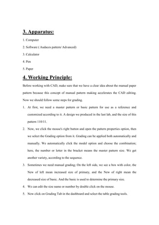 Study on grading the develop pattern in CAD. | PDF