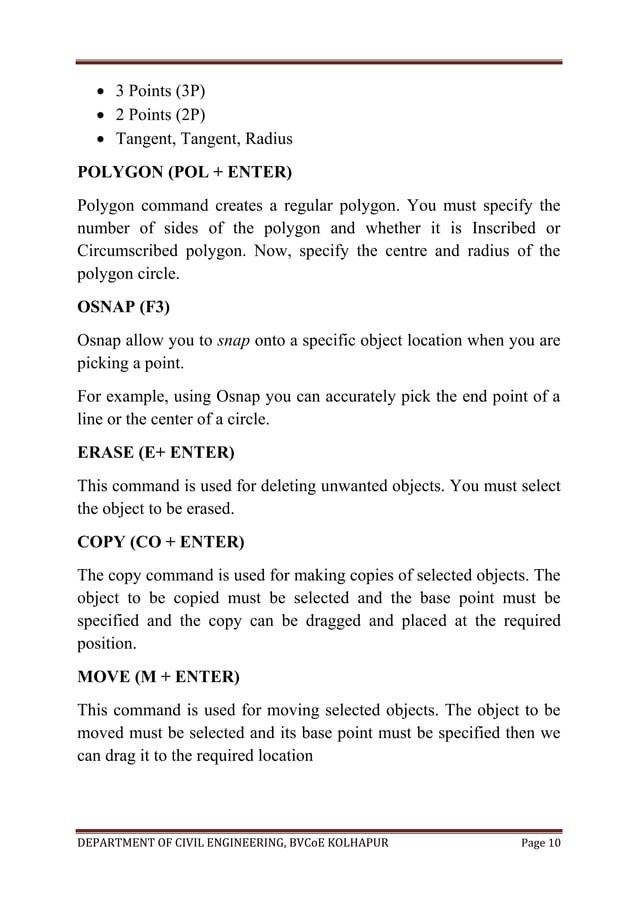 CAD lab manual.pdf | Drawing and Sketching | Arts and Crafts