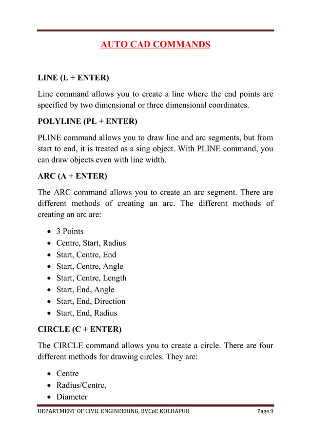 CAD lab manual.pdf | Drawing and Sketching | Arts and Crafts