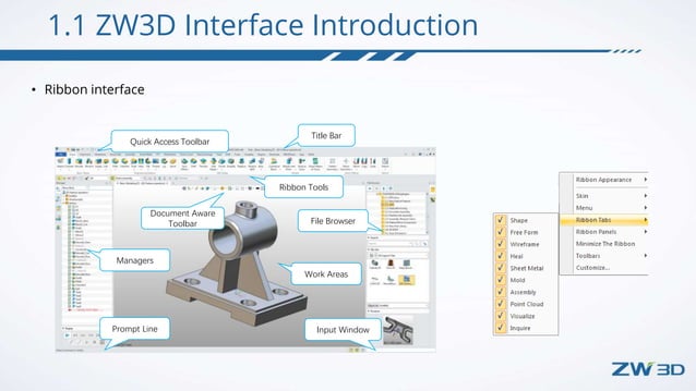 CAD Lesson1_ZW3D Cad_2023_For Education engineer | PPT | Operating Systems | Computer Software ...