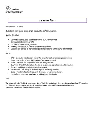 CAD_Lessons_Rubrics | PDF