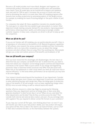 CAD Manager's Guide to Implementing a 3D CAD System | PDF