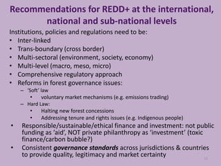 Climate Governance and REDD+ | PPT