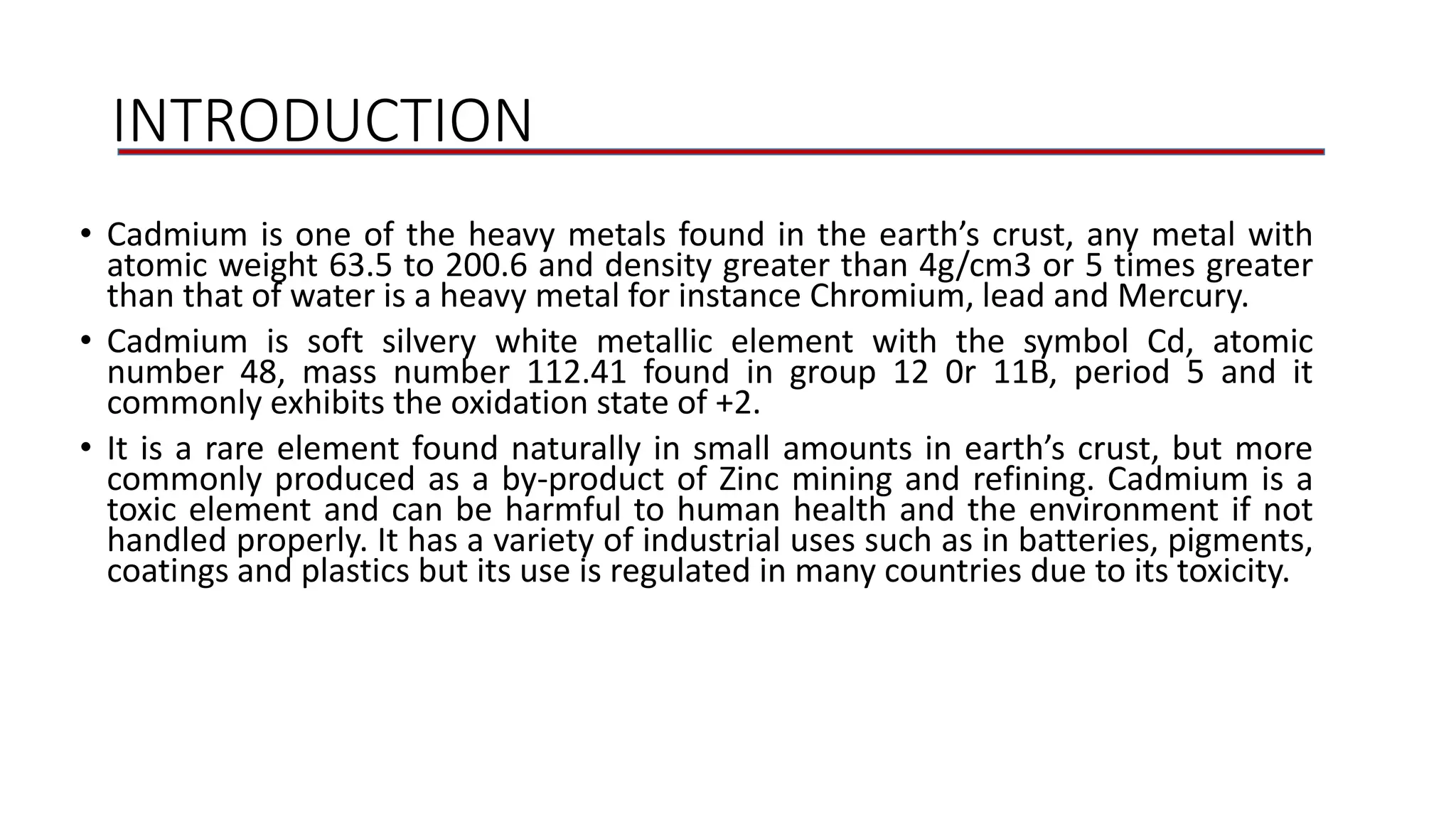 CADMIUM.pptxTEXTBOOK ON PHYSICAL CHEMISTRY AND MINERALOGY OF SOILS | PPT