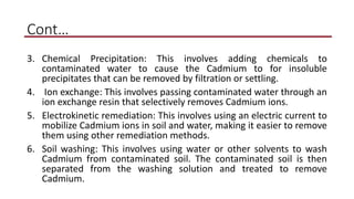 CADMIUM.pptxTEXTBOOK ON PHYSICAL CHEMISTRY AND MINERALOGY OF SOILS | PPTX