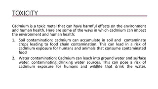CADMIUM.pptxTEXTBOOK ON PHYSICAL CHEMISTRY AND MINERALOGY OF SOILS | PPT
