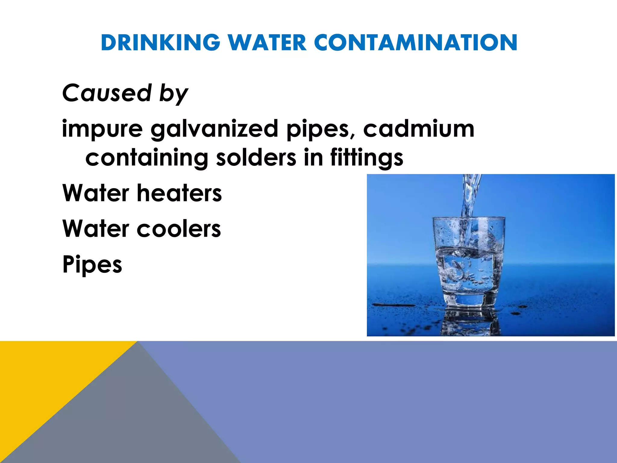 Cadmium in drinking water | PPTX