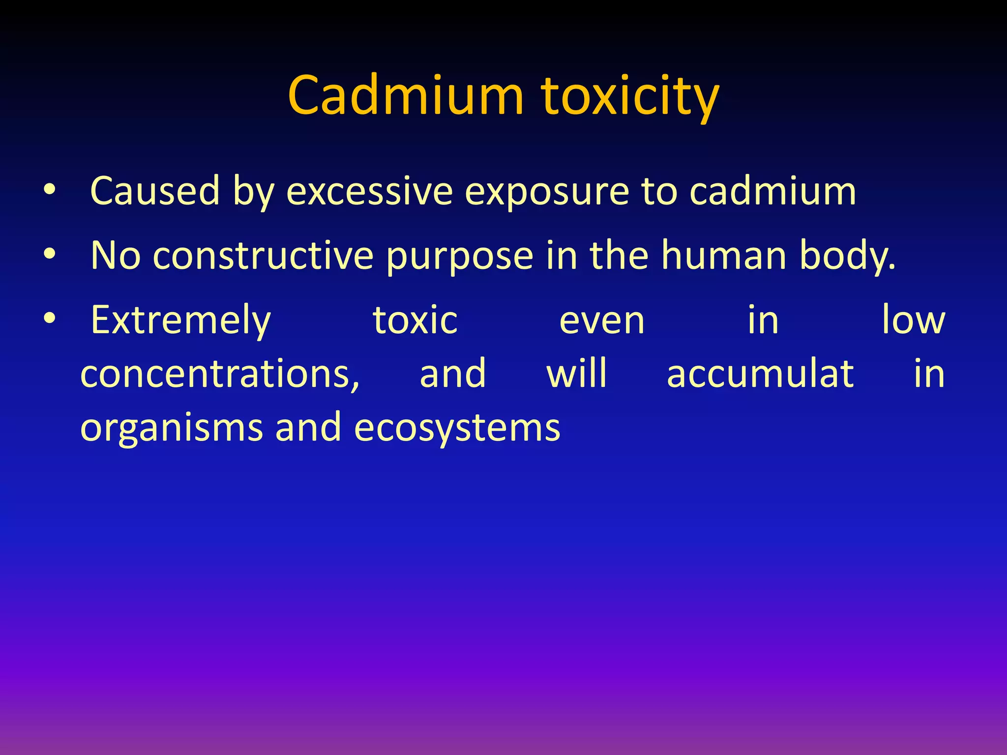 Cadmium iron toxicity | PPTX