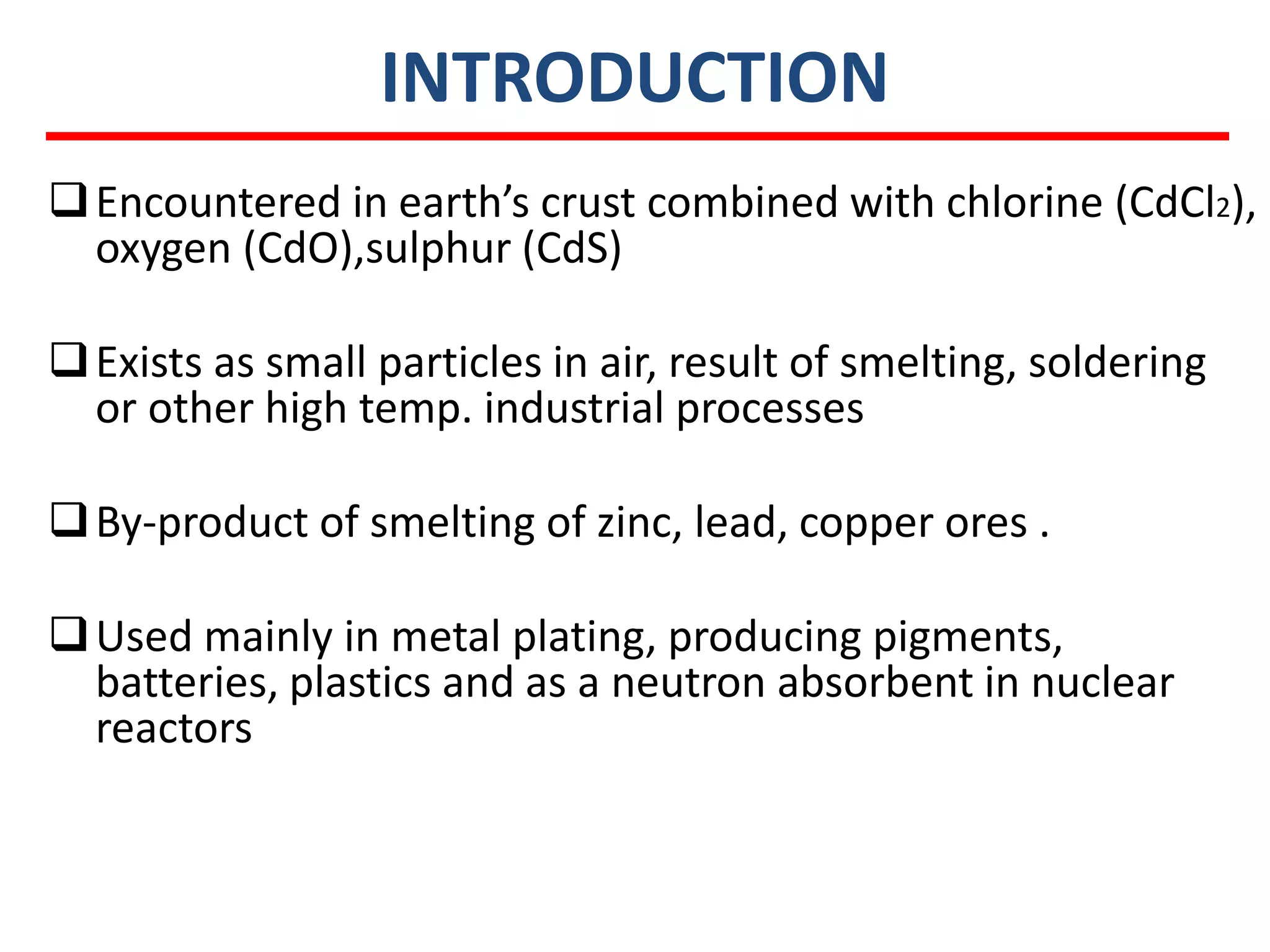 Cadmium toxicity | PPTX