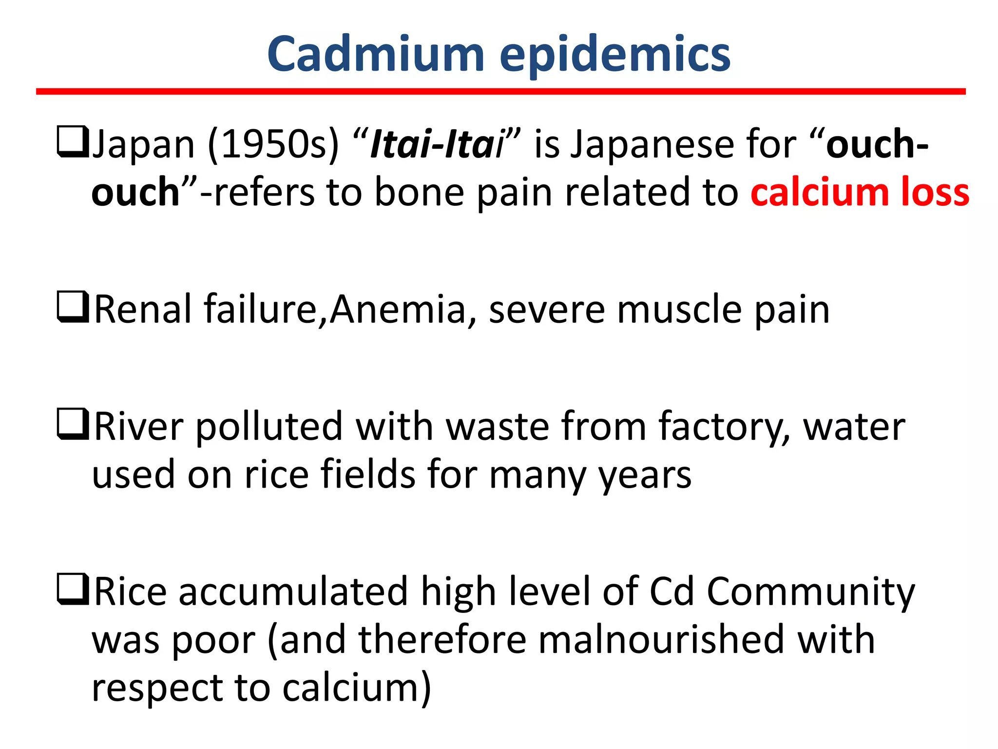 Cadmium toxicity | PPTX