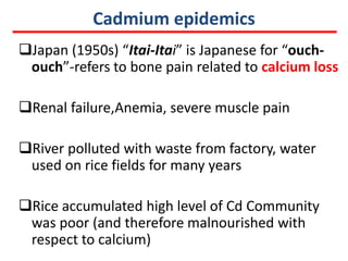 Cadmium toxicity | PPTX