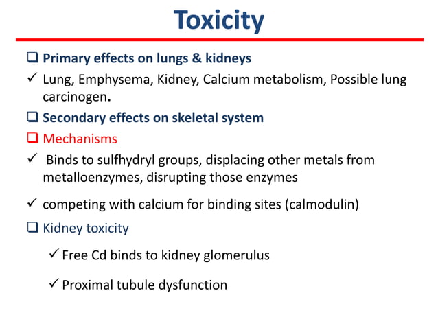 Cadmium toxicity in human | PPTX | Lung and Respiratory Health ...
