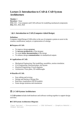 Module- I (CO-I) Fundamentals of Computer Graphics- Product cycle, sequential and concurrent ...