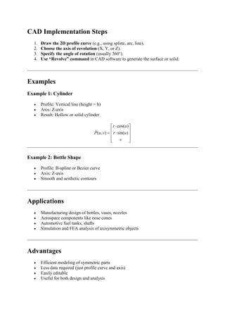Module- III (CO-III) Techniques of surface modelling, plane surface ...