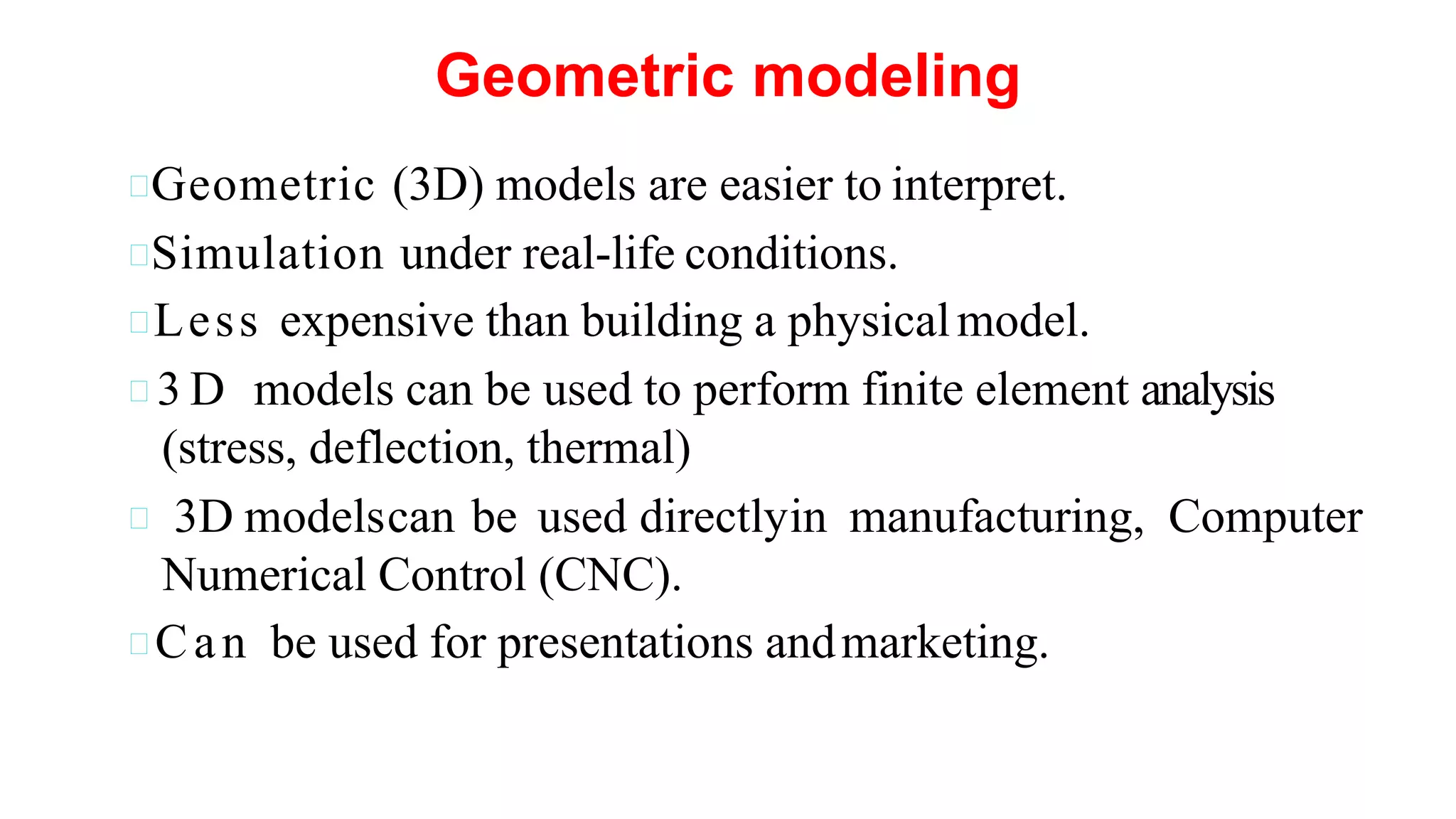 UNIT 2- GEOMETRIC MODELLING | PPTX