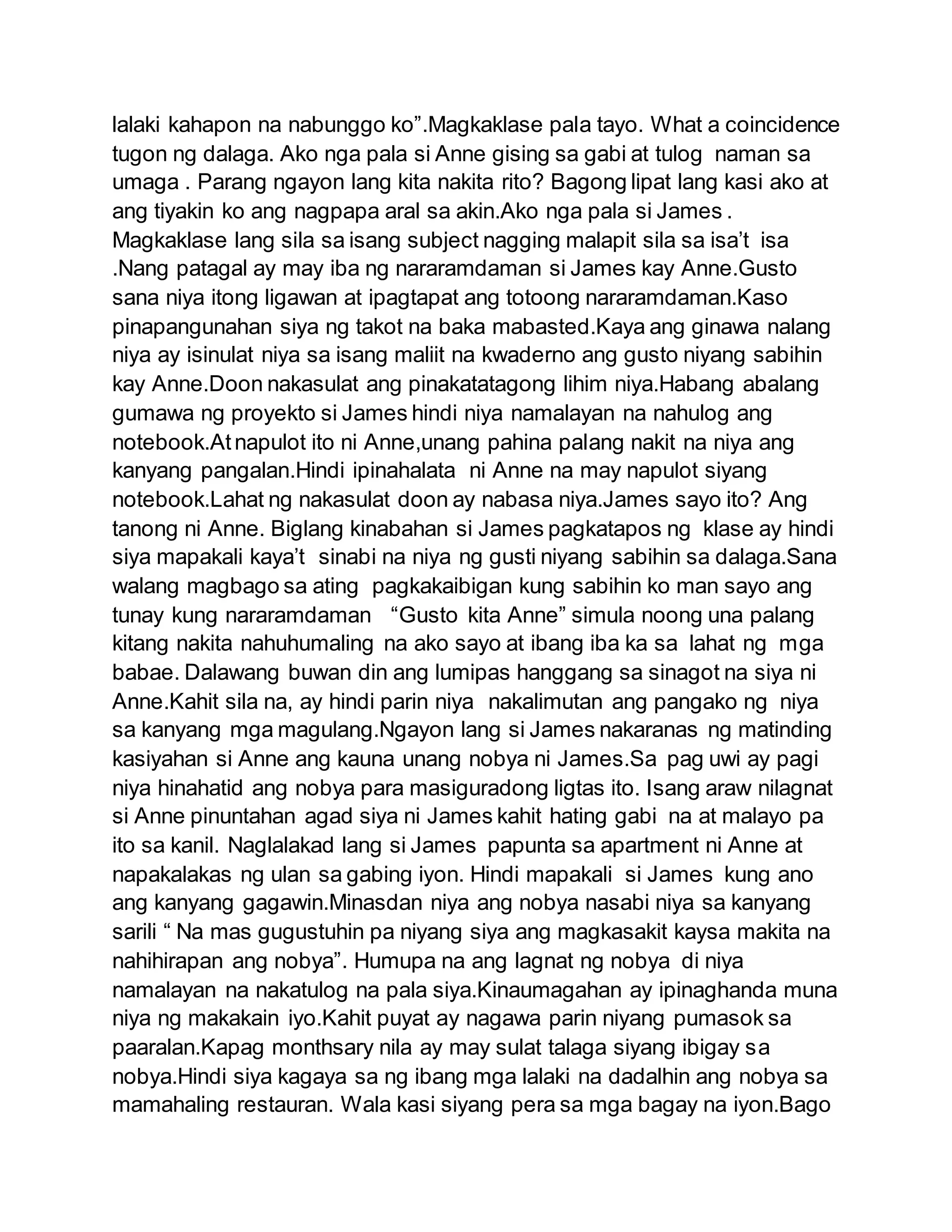 "Pangako" - Sarah Mae S. Cadorna | DOCX