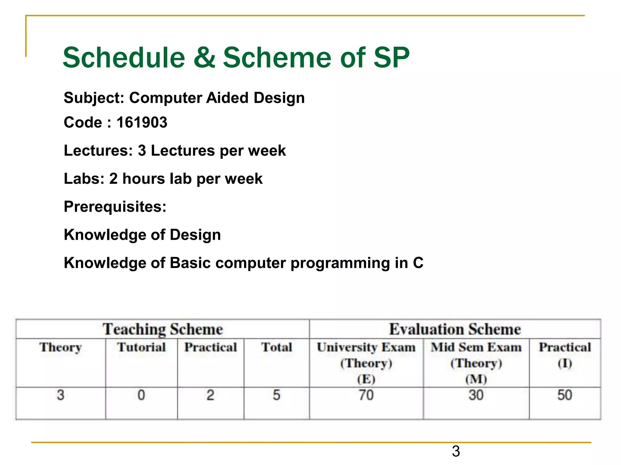 Introduction to Computer Aided Design | PPT