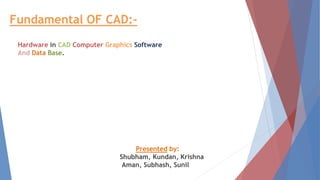 CAD PPT computer aided design for engineering | PPTX