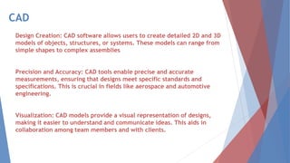 CAD PPT computer aided design for engineering | PPTX