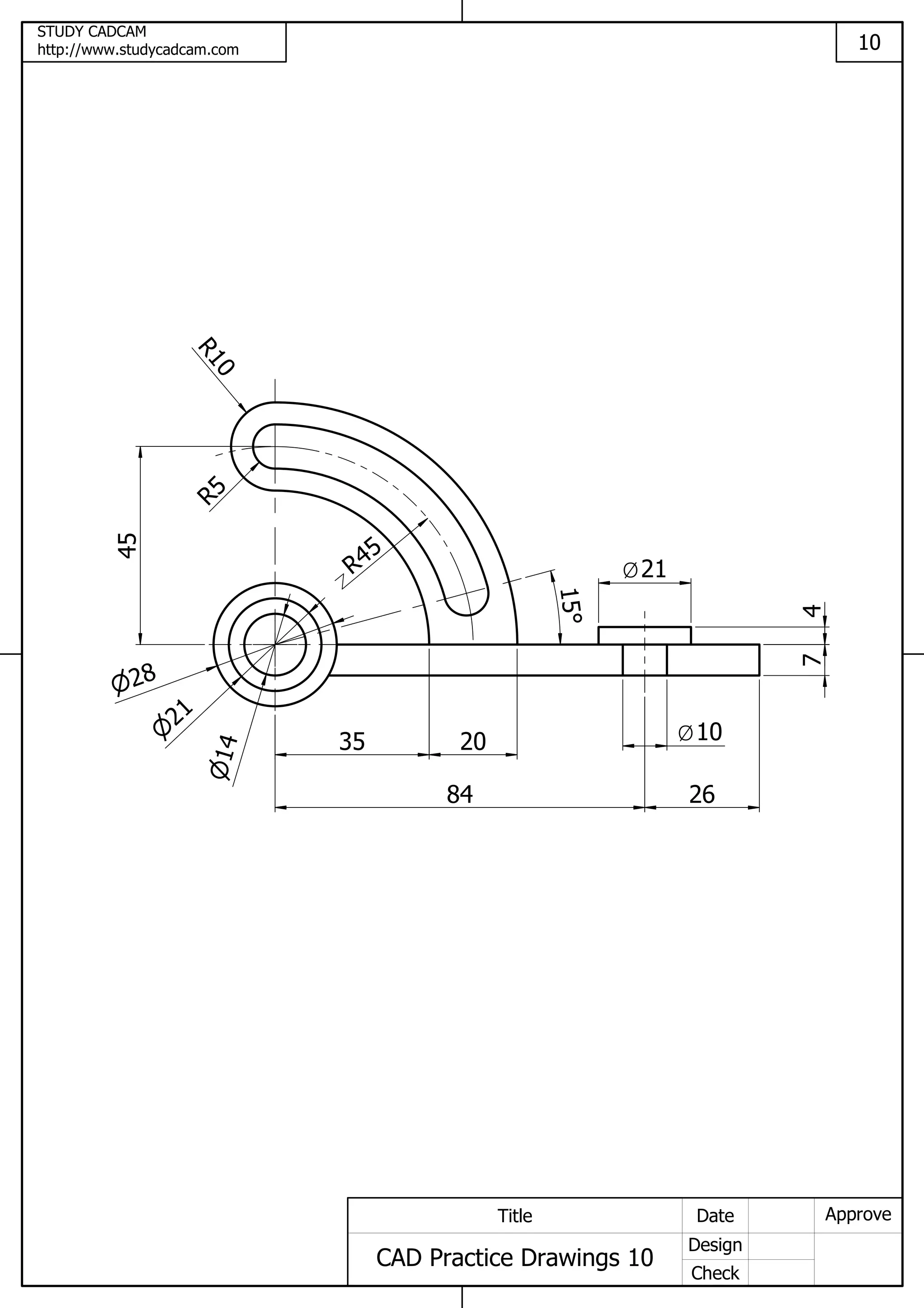 Cad practice drawings 10 | PDF