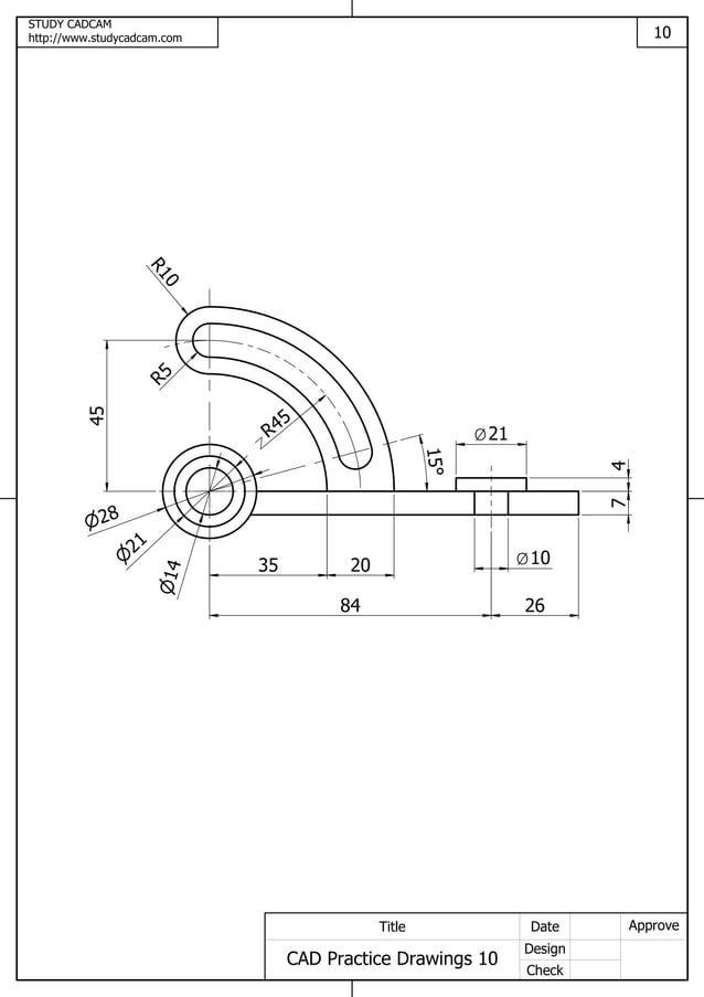 Cad practice drawings 10 | PDF