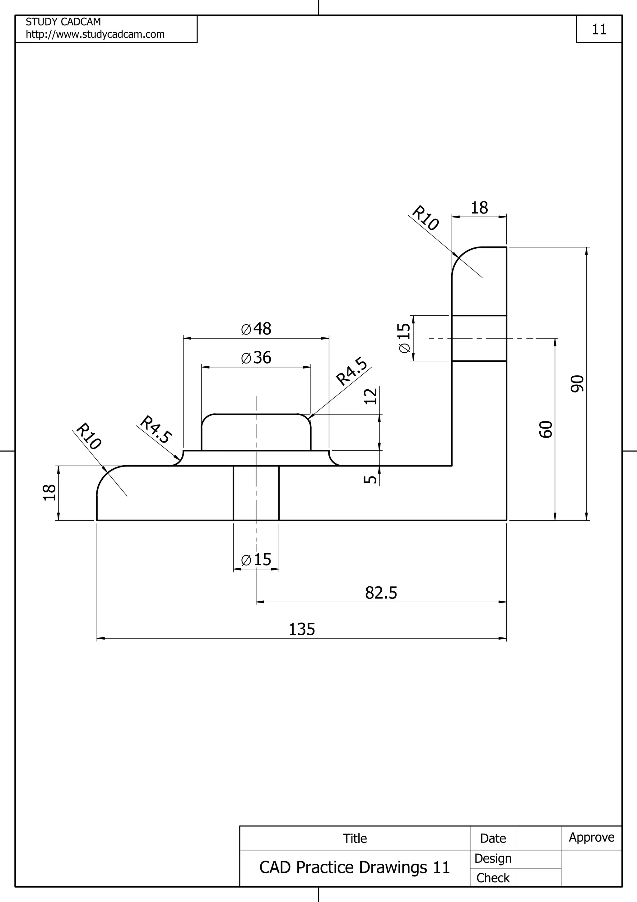 Cad practice drawings 11 | PDF | Physics | Science