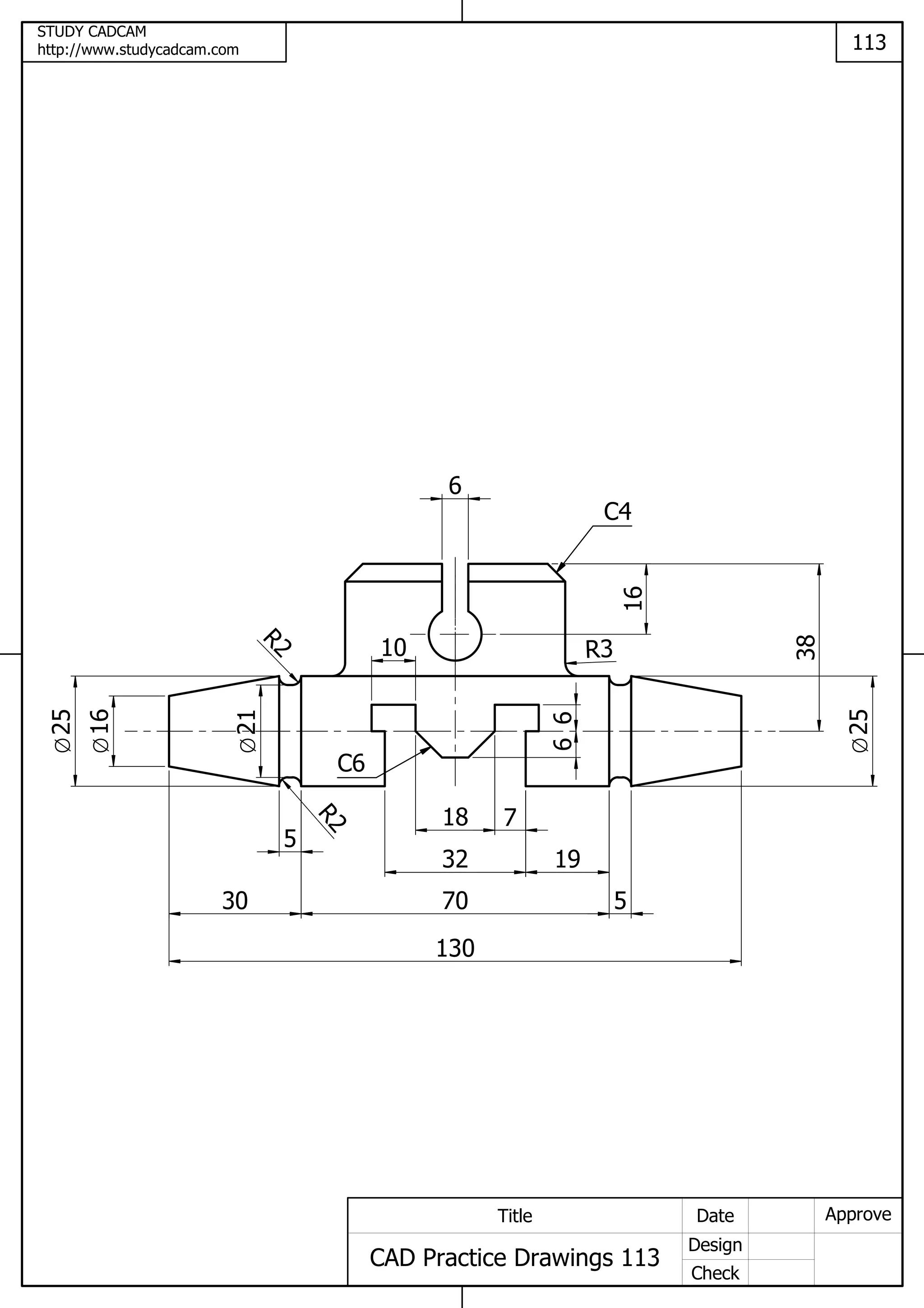 Cad practice drawings 111 120 | PDF