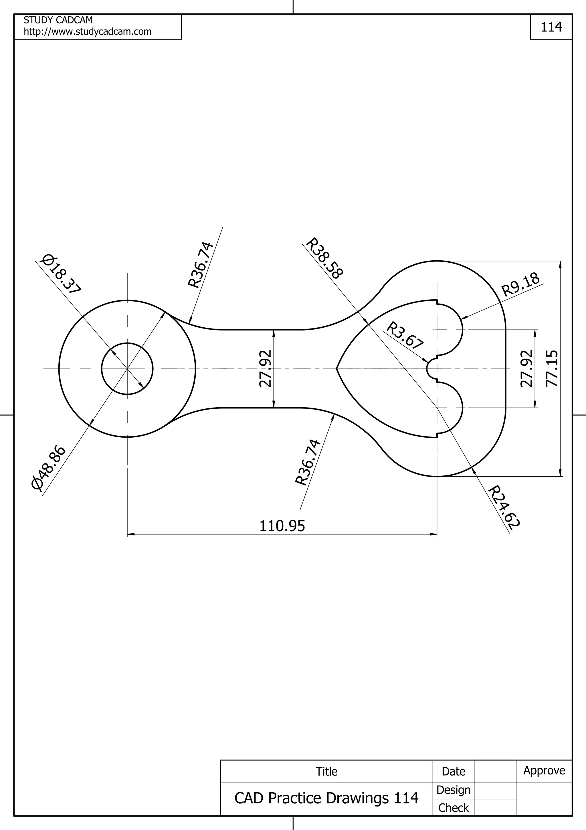 Cad practice drawings 111 120 | PDF