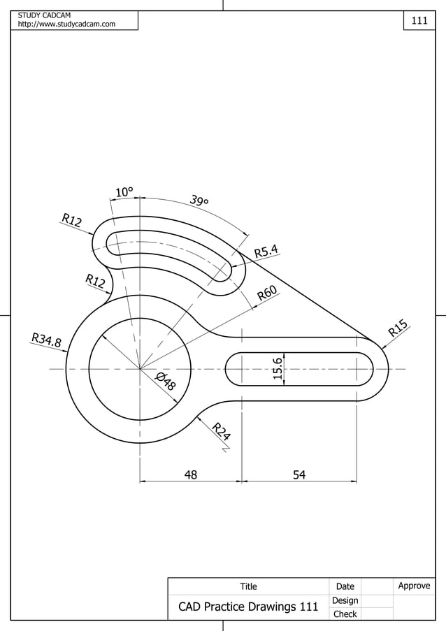 Cad practice drawings 111 120 | PDF