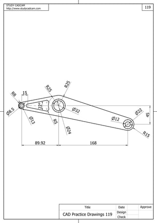 Cad practice drawings 111 120 | PDF