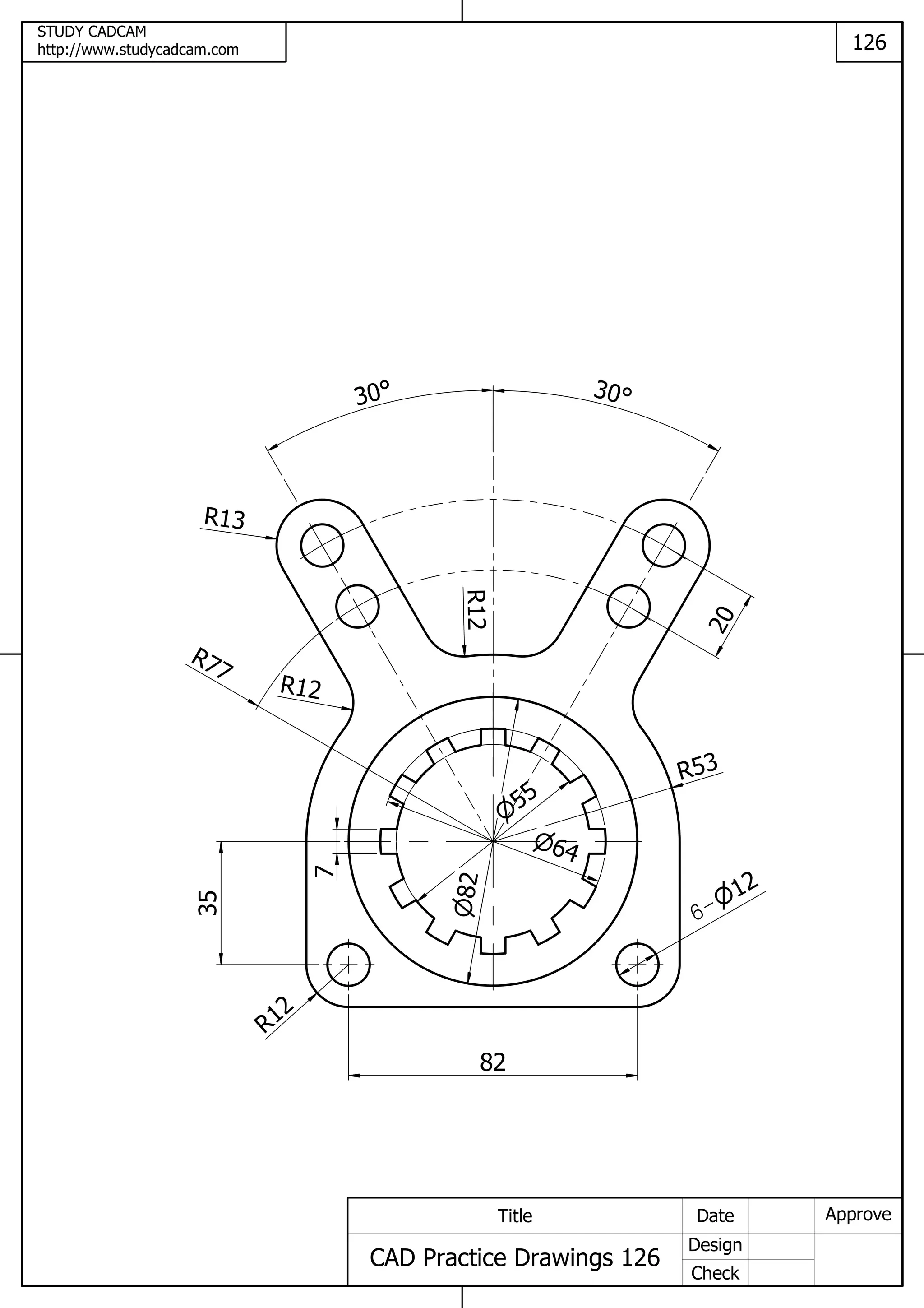 Cad practice drawings 121 130 | PDF