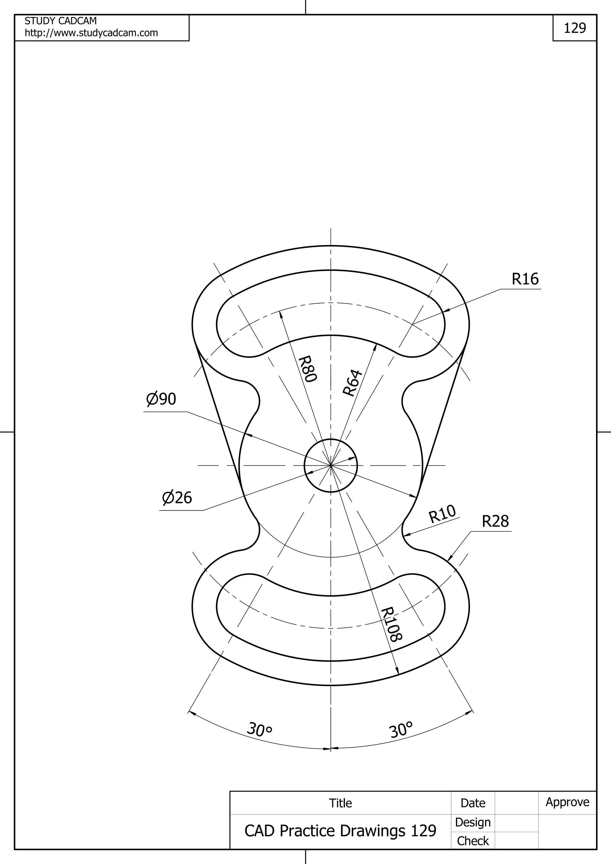Cad practice drawings 121 130 | PDF
