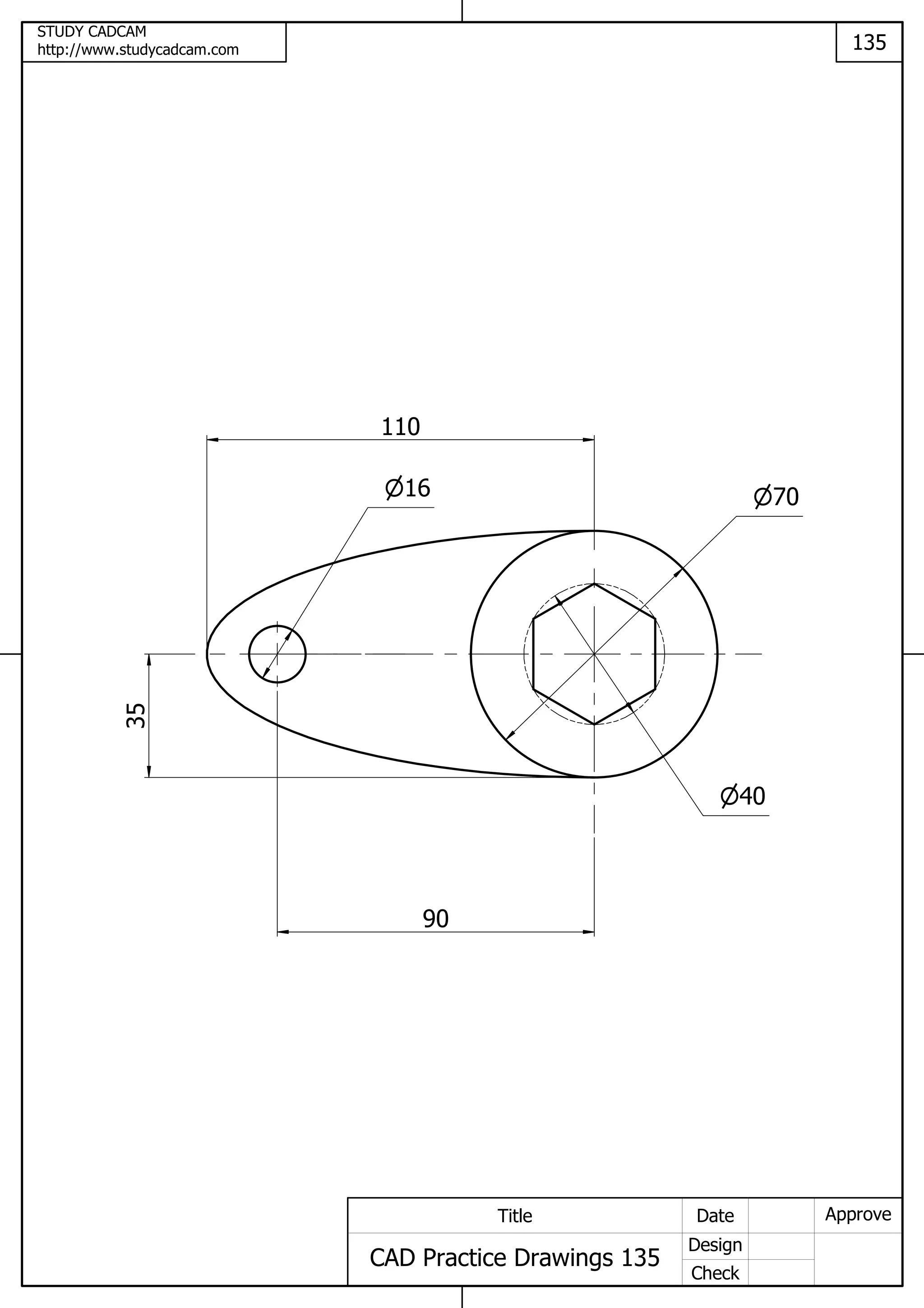 Cad practice drawings 131 140 | PDF