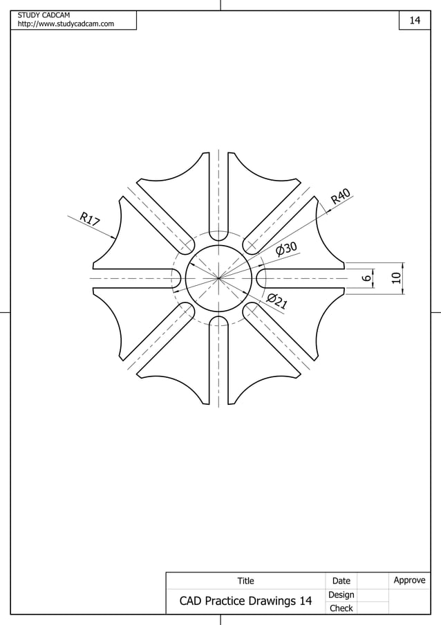 Cad practice drawings 14 | PDF
