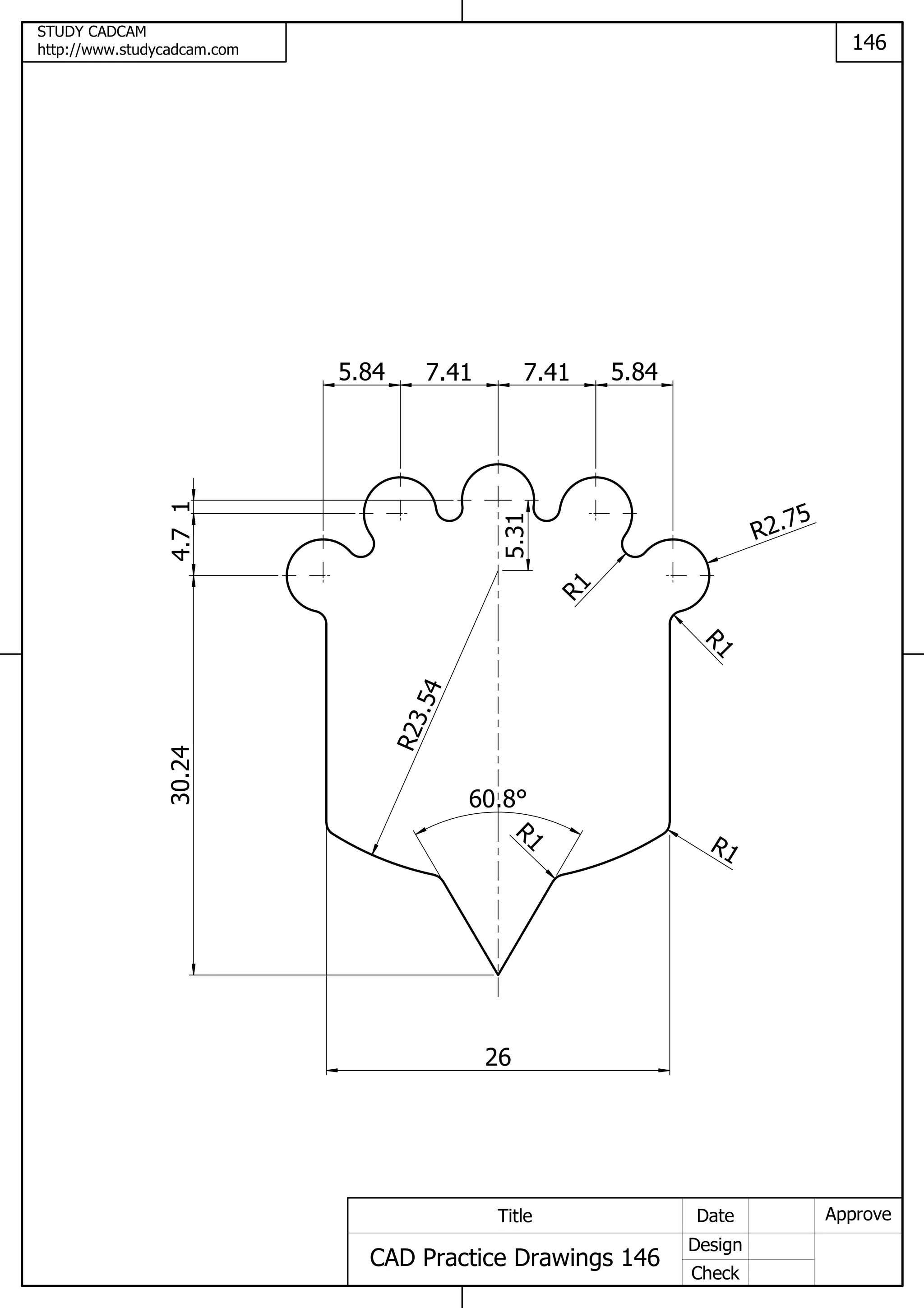Cad practice drawings 141 150 | PDF