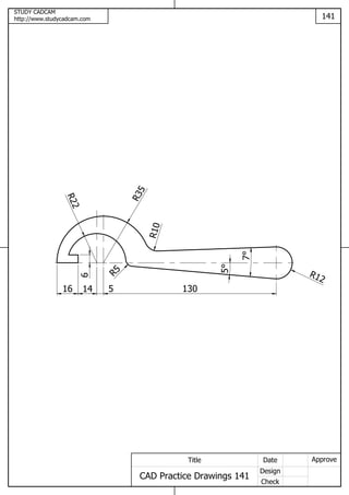 Cad practice drawings 141 150 | PDF