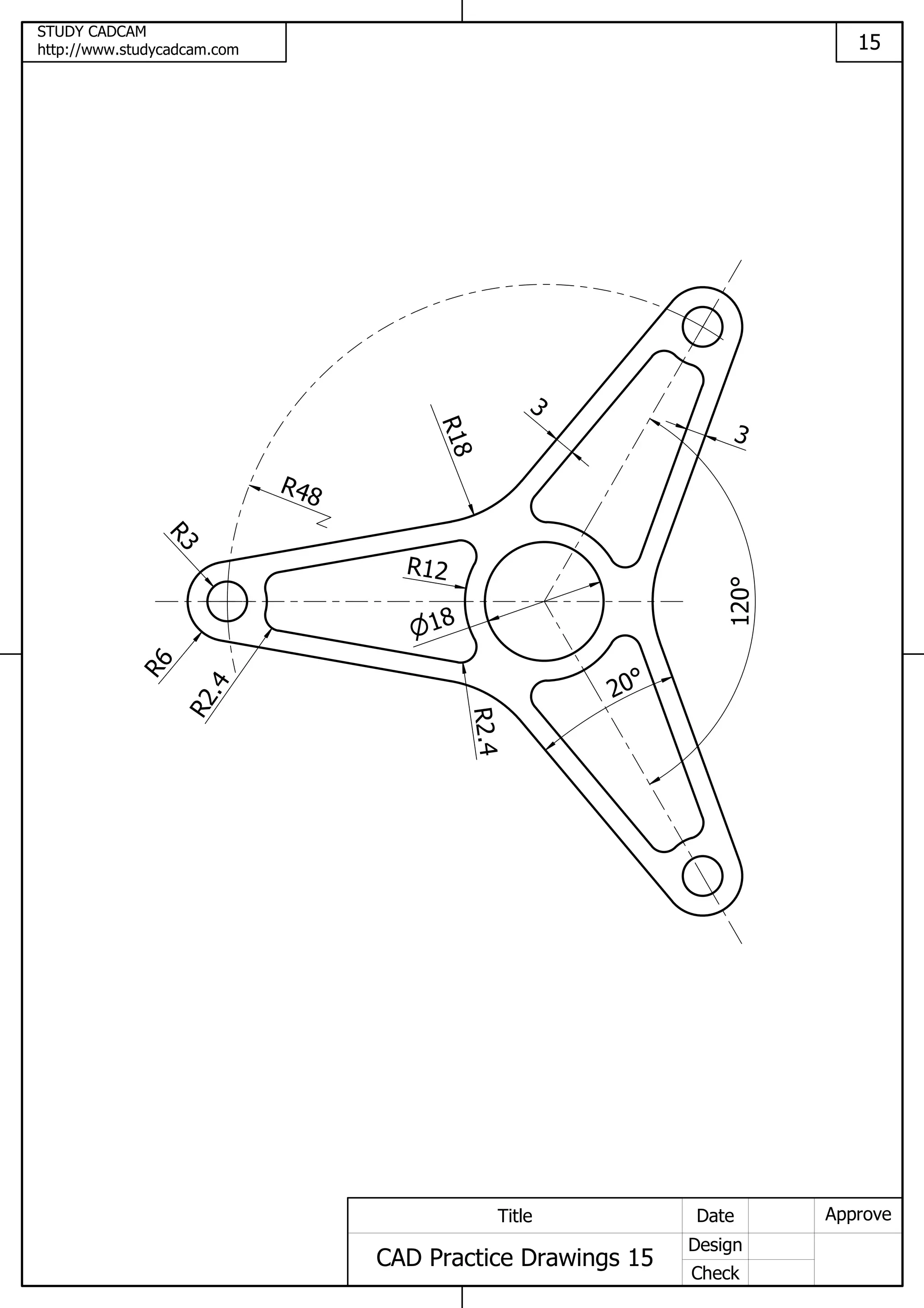 Cad practice drawings 15 | PDF