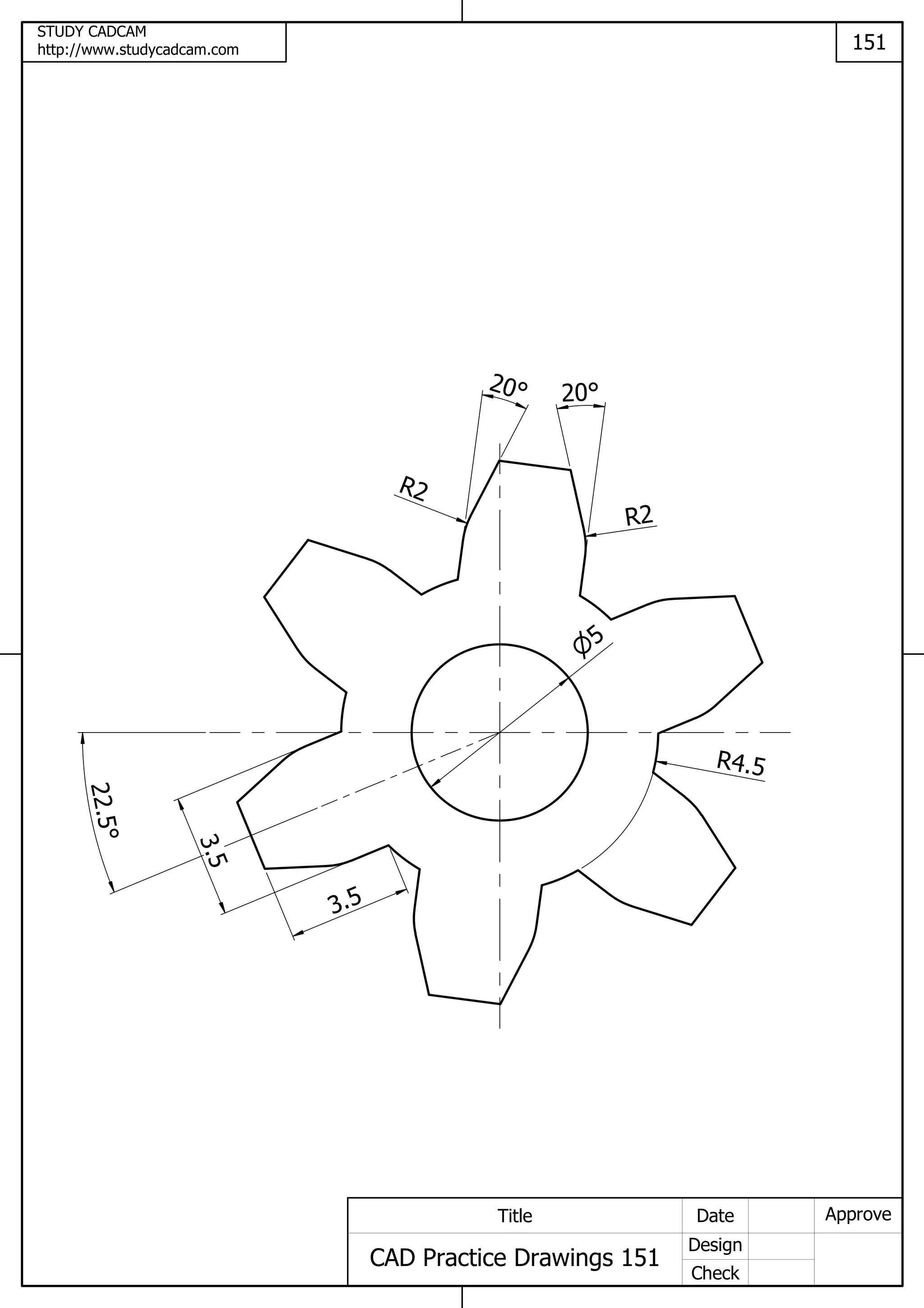 Cad practice drawings 151 160 | PDF