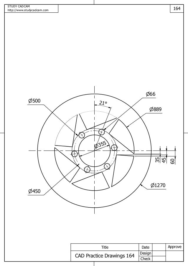 Cad practice drawings 161 170